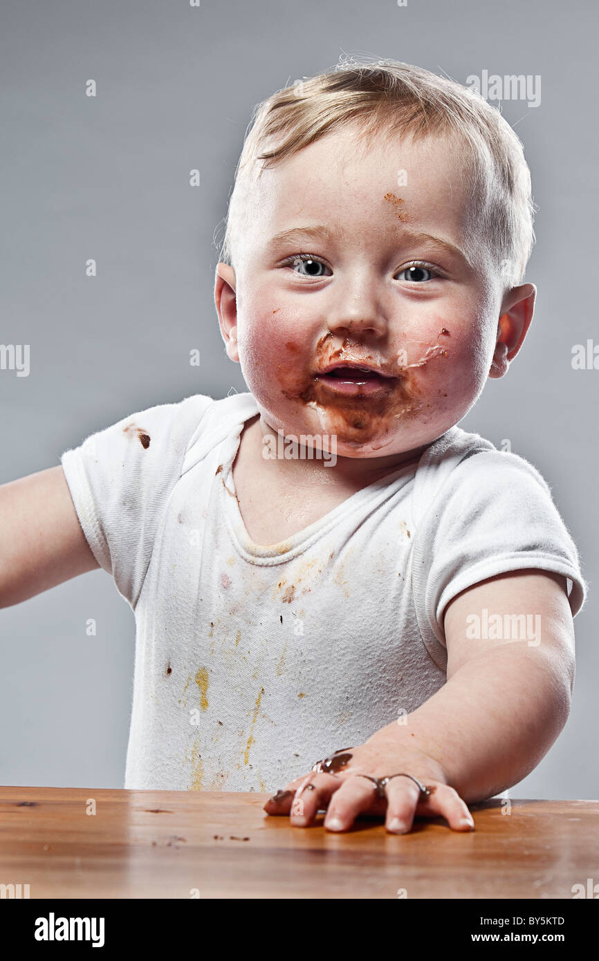 Toddler messy face hi-res stock photography and images - Alamy