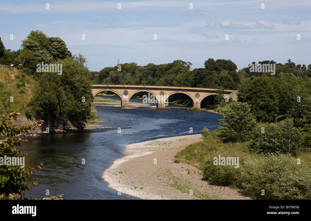 Coldstream Bridge and The River Tweed Coldstream Berwickshire Scottish ...