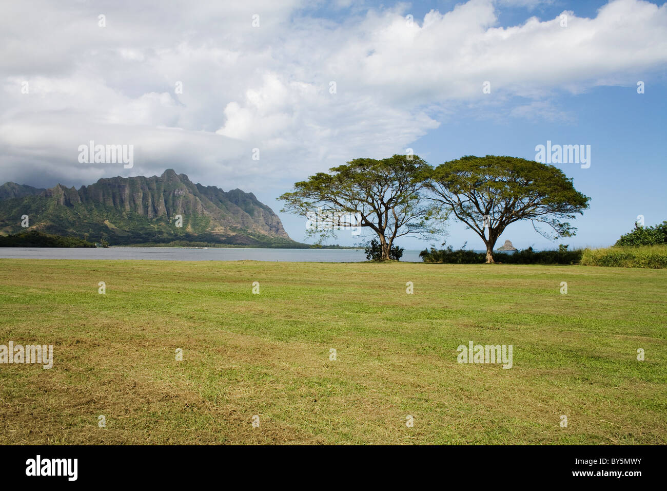 Hills on the eastern side of Oahu, Hawaii Stock Photo - Alamy