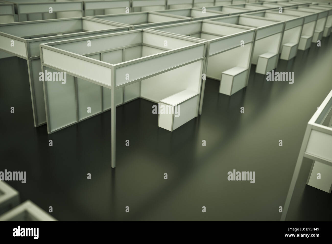Empty trade show area. 3D rendered illustration Stock Photo - Alamy