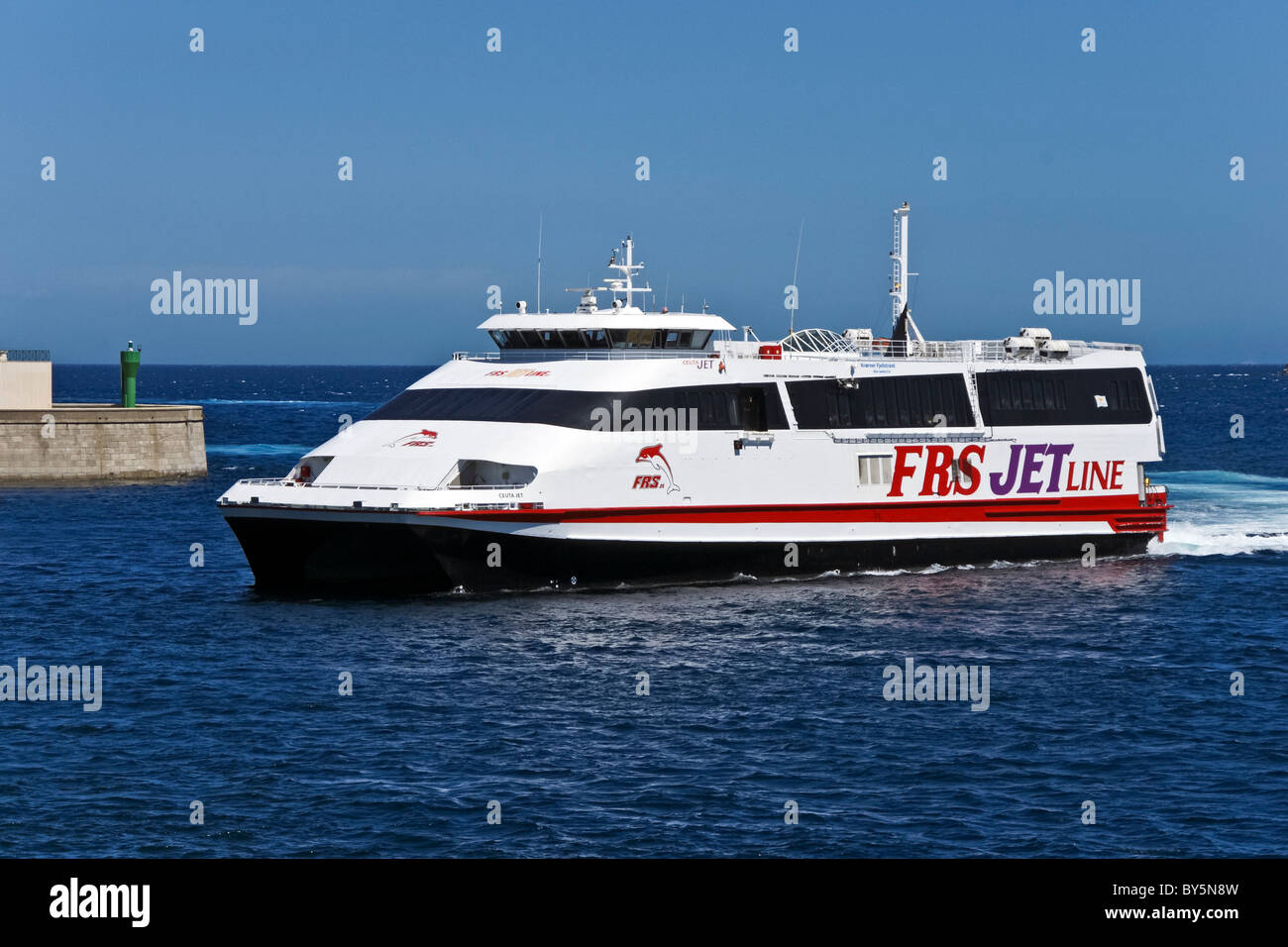 FRS Jet Line Ceuta Jet at Ceuta in Spanish Morocco Stock Photo - Alamy