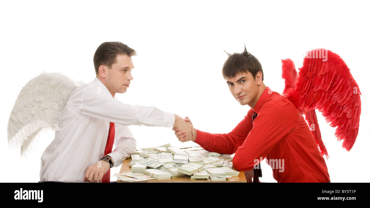 Handshake devil hi-res stock photography and images - Alamy