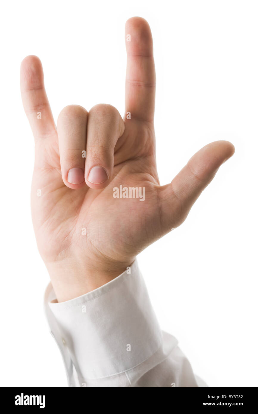 Image of male hand showing sign of okay Stock Photo - Alamy