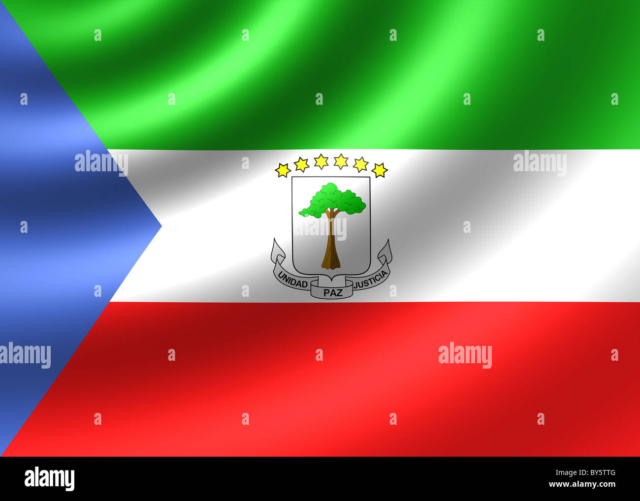 Equatorial Guinea flag Stock Photo - Alamy