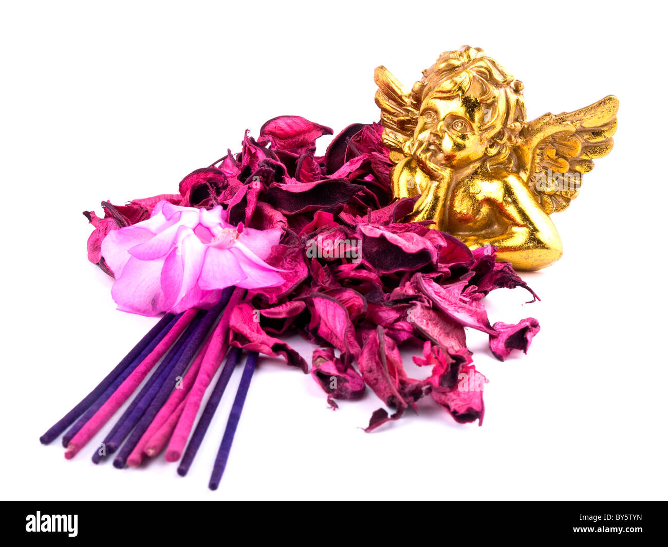 Cupid with golden wings hi-res stock photography and images - Alamy