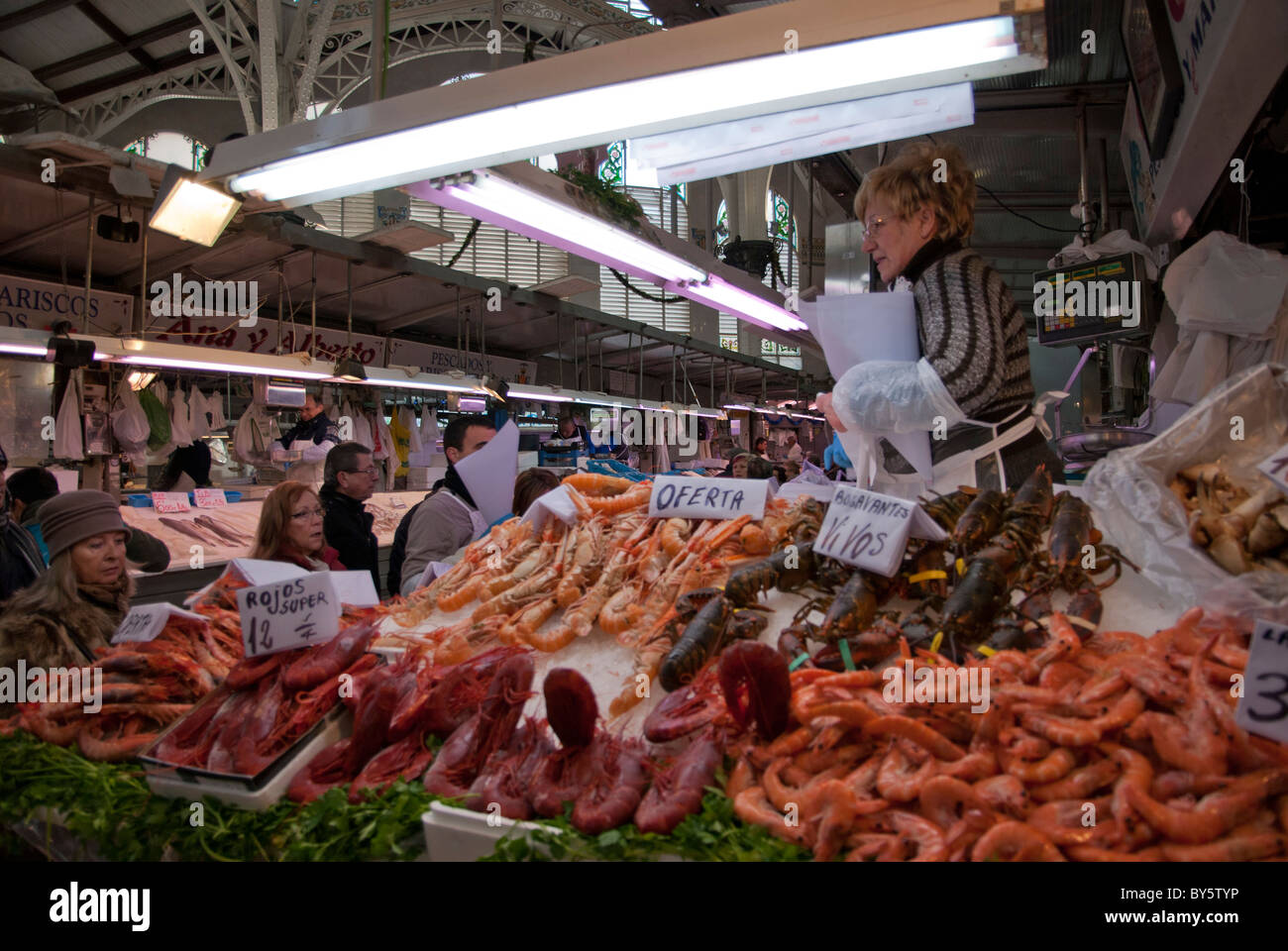 Fish - Mercado Central (central market) in Valencia, Spain Stock Photo ...
