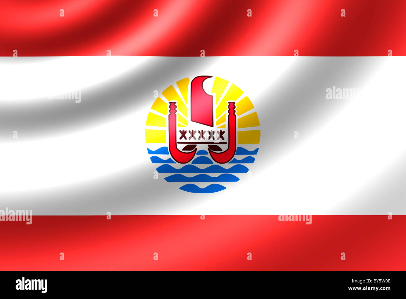 French Polynesia flag Stock Photo - Alamy