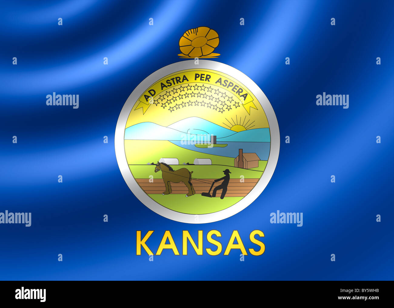Kansas flag hi-res stock photography and images - Alamy