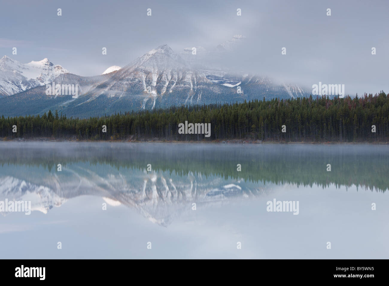 Herbert Lake, Icefields Parkway, Banff National Park, Alberta, Canada ...