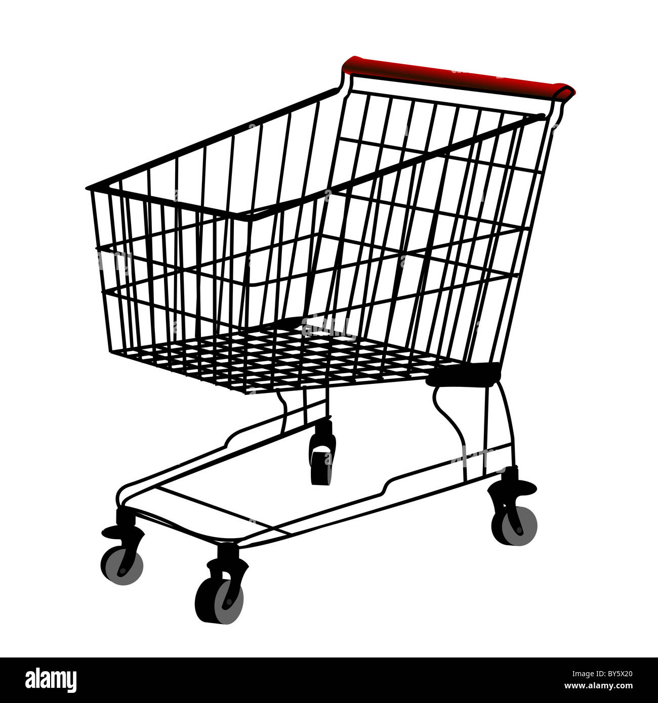 Shopping trolley silhouette Stock Photo - Alamy