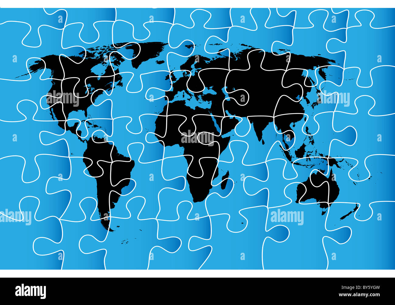 World map puzzle Stock Photo - Alamy