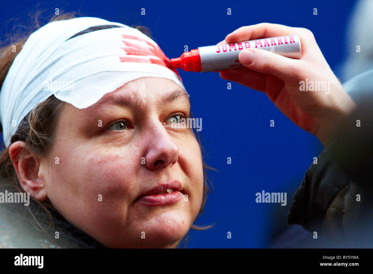 Fake injury hi-res stock photography and images - Alamy