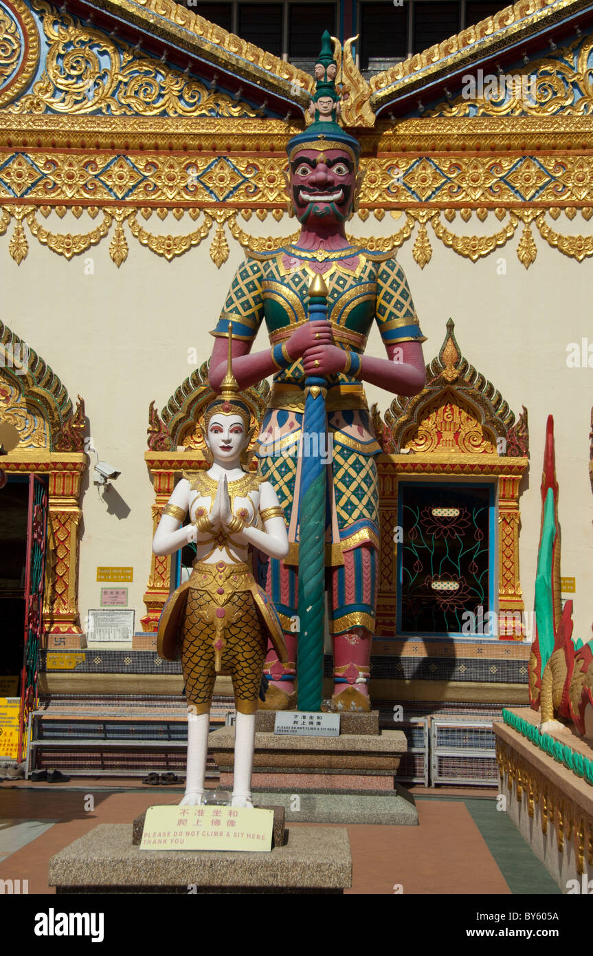 Malaysia, Island of Penang. Thai Buddhist Temple (aka Wat ...