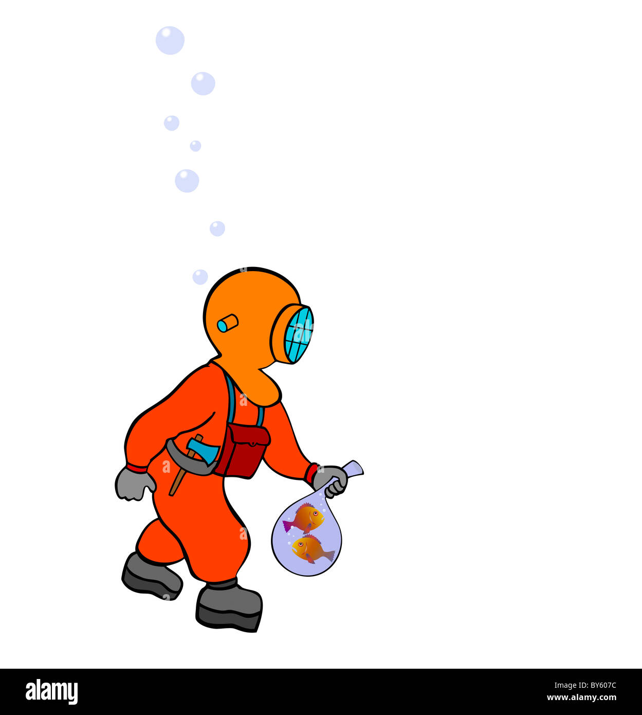 Cartoon deep sea diver hi-res stock photography and images - Alamy