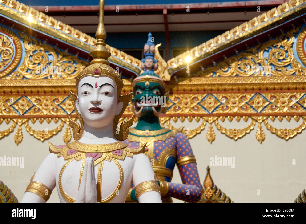 Malaysia, Island of Penang. Thai Buddhist Temple (aka Wat ...
