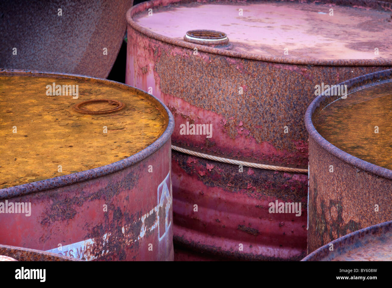 Old dirty containers Stock Photo - Alamy
