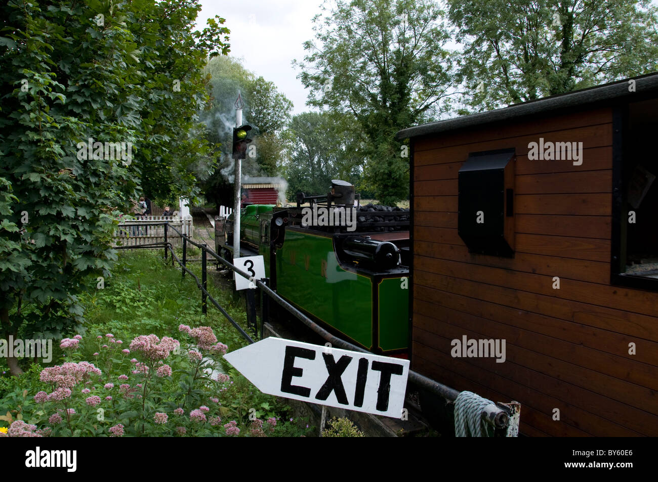 German-made small-scale steam locomotive at Bressingham Steam Museum in ...