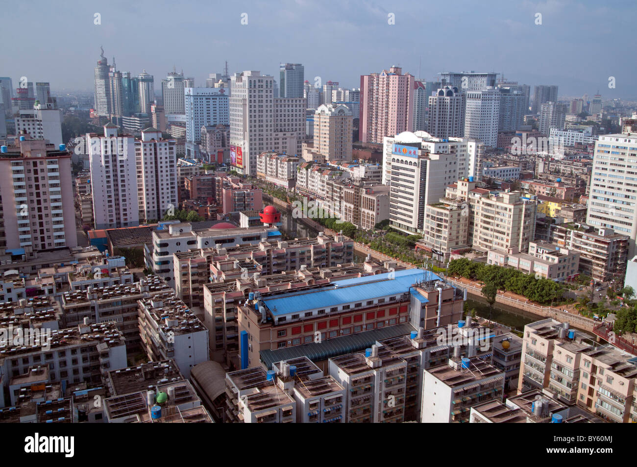 CHINA. VIEWS OF MODERN SKYLINE IN KUNMING, YUNNAN PROVINCE Stock Photo ...