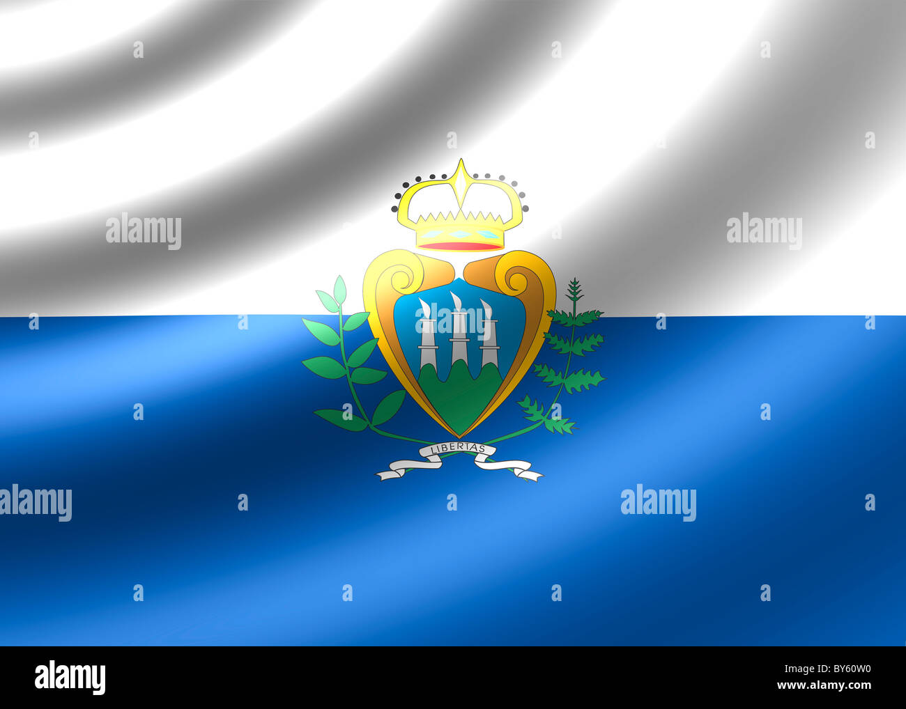 San Marino flag Stock Photo - Alamy