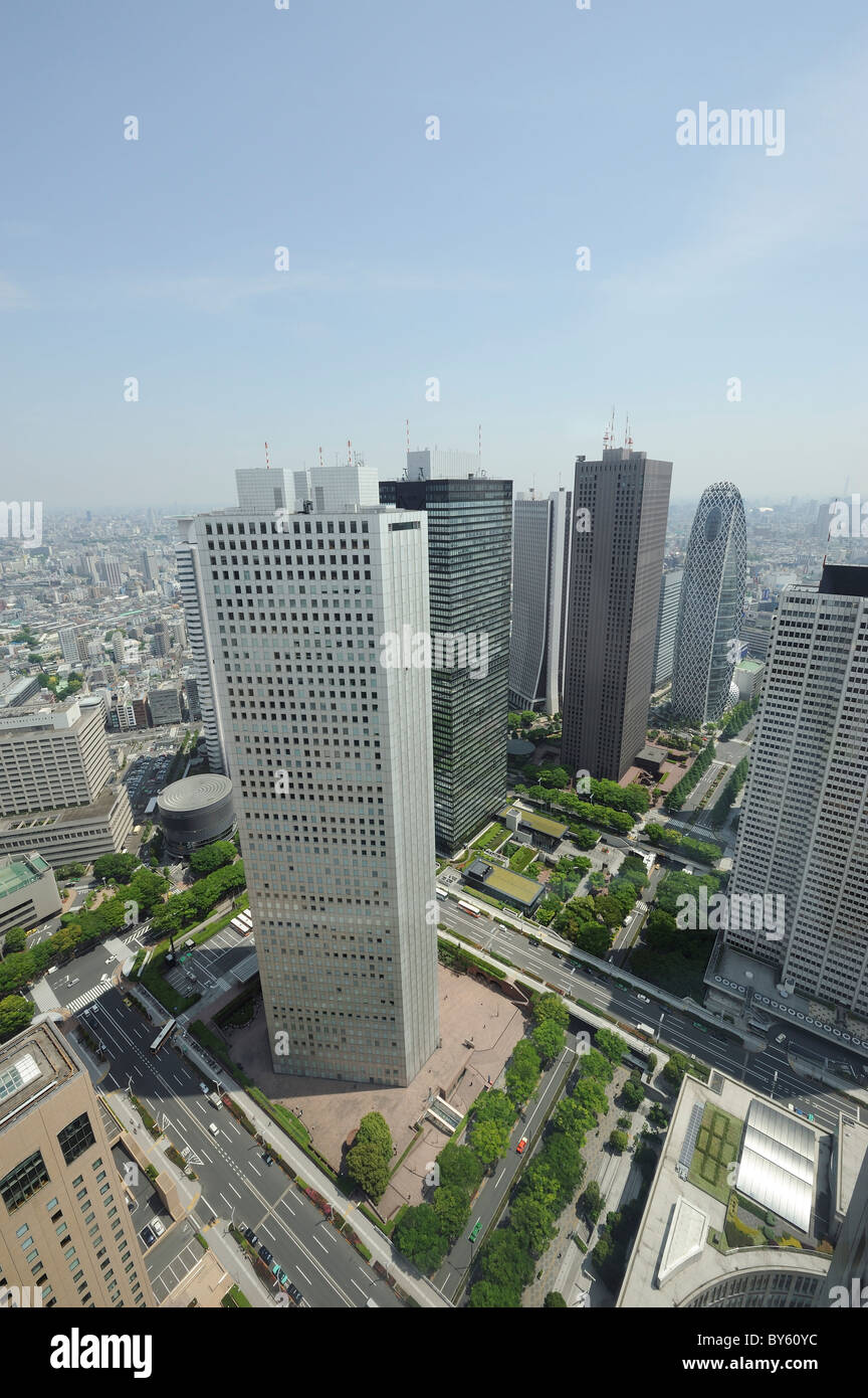 Sinjuku towers seen from the Tokyo Metropolitan Government Offices ...