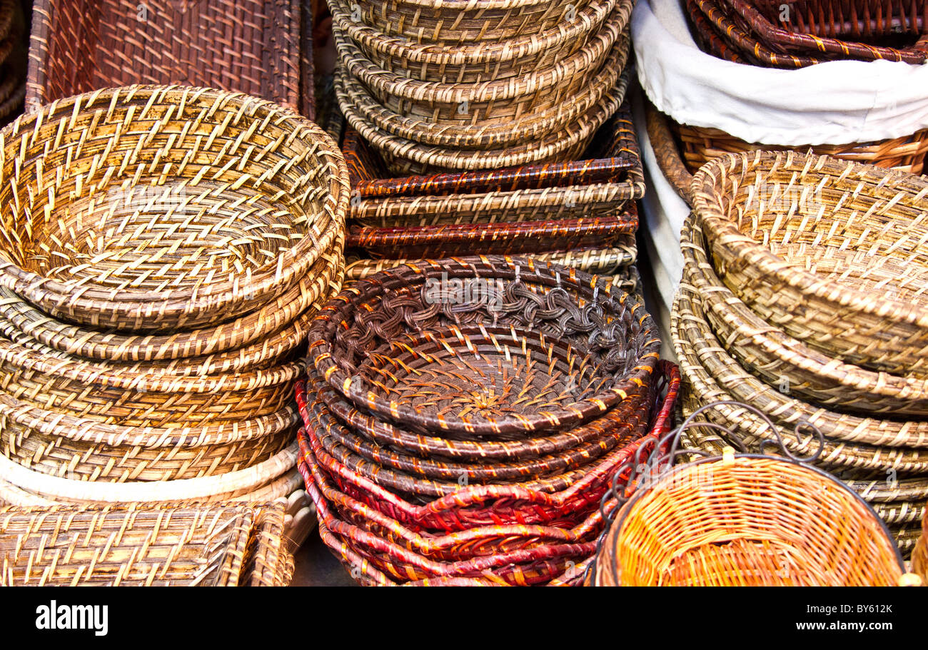 Collection woven baskets hi-res stock photography and images - Alamy