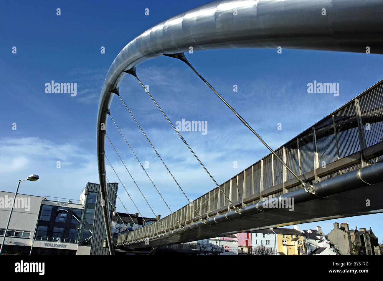 The Celtic gateway bridge at Holyhead, Isle of Anglesey, North Wales ...