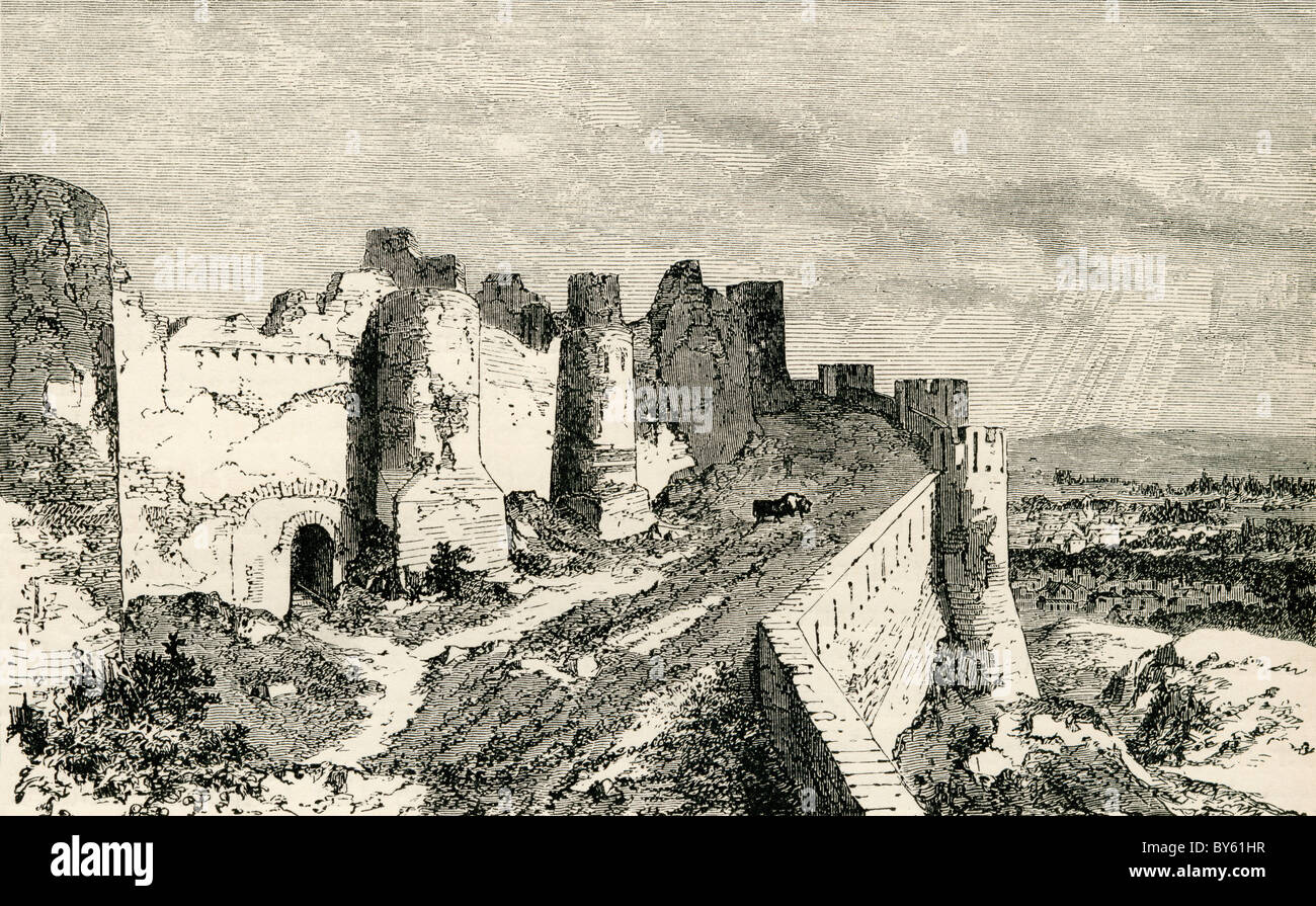 The Fortifications of Carcassonne, France in the early 19th century ...