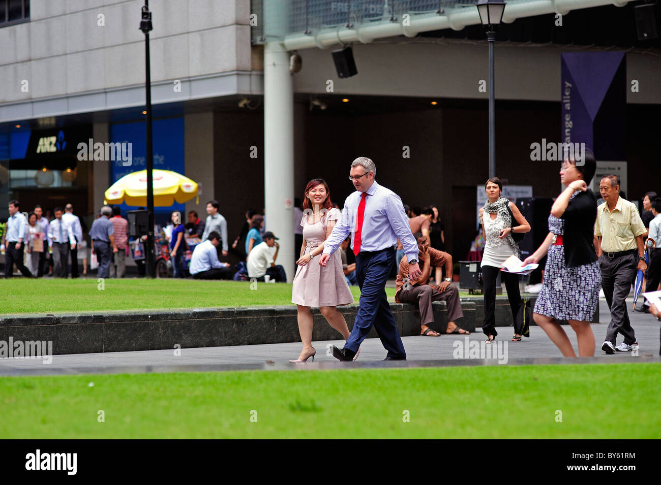 Professional Business People Raffles Place Singapore Stock Photo - Alamy