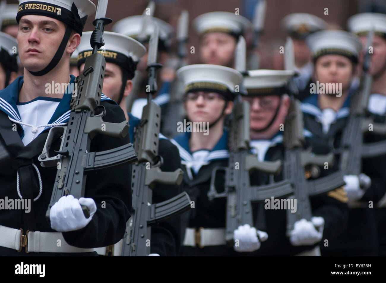 British royal navy on parade hi-res stock photography and images - Alamy