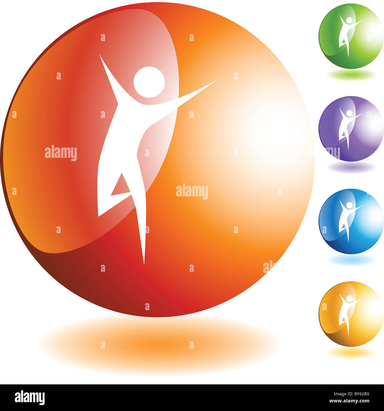 Runner stick figure isolated web icon on a background Stock Photo - Alamy