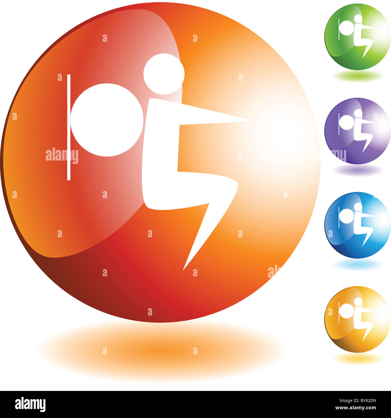 Stretching stick figure isolated web icon on a background Stock Photo ...