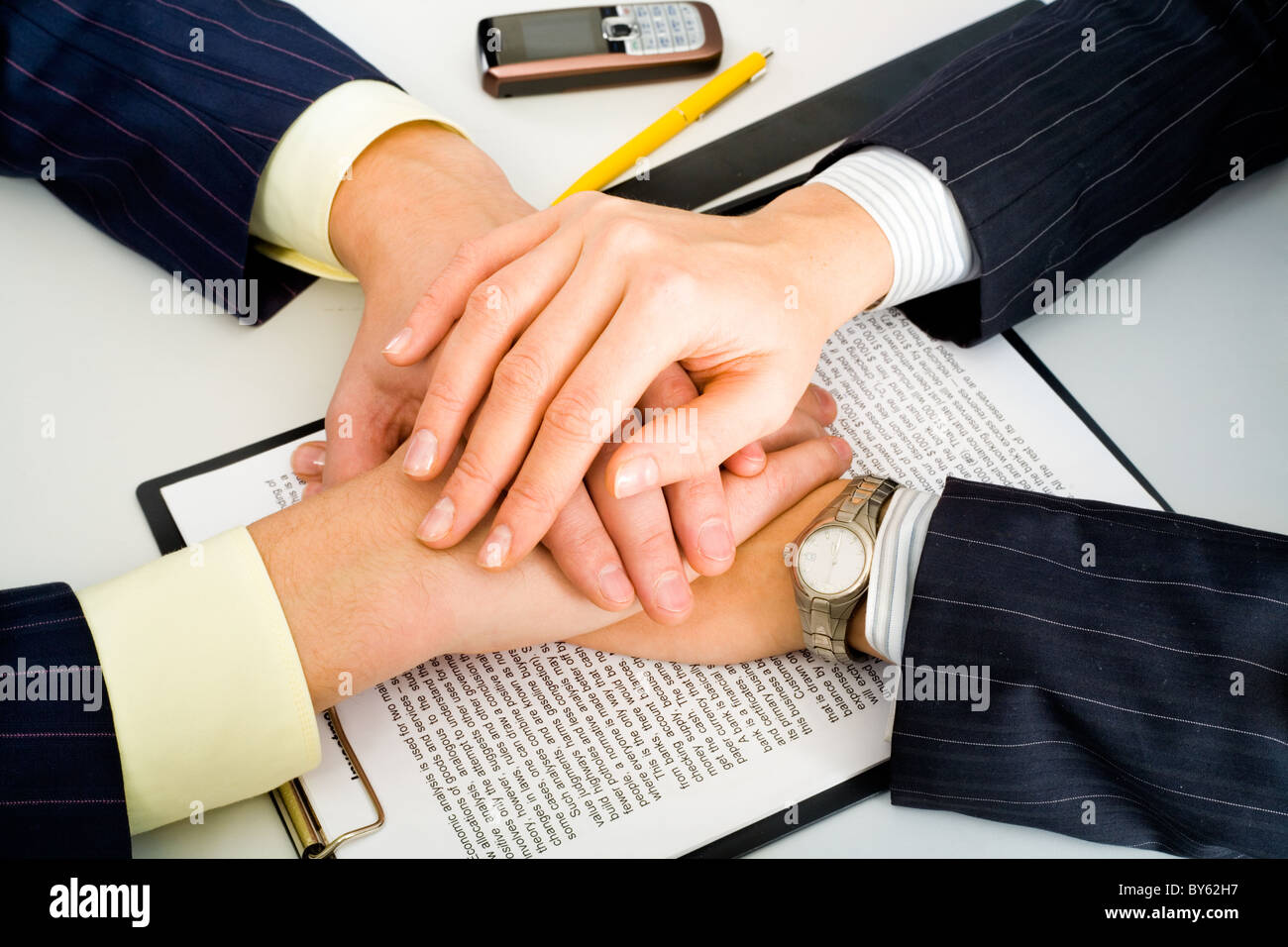 Hands on paper Stock Photo - Alamy