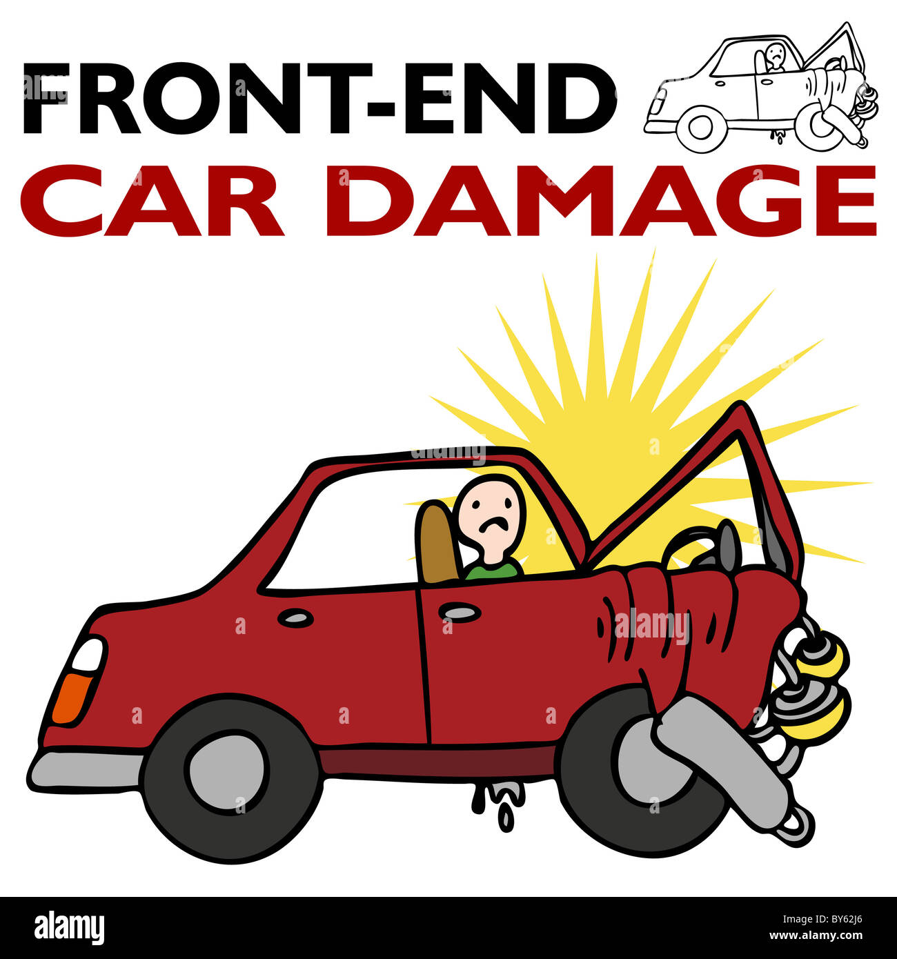 Smashed front end car hi-res stock photography and images - Alamy