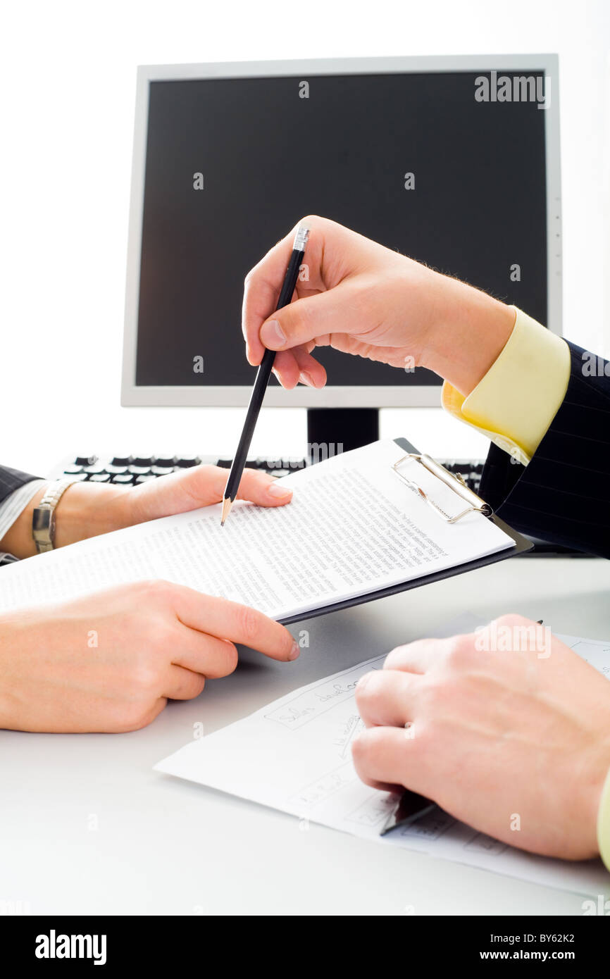 Image of a people interacting on the background of computer Stock Photo ...