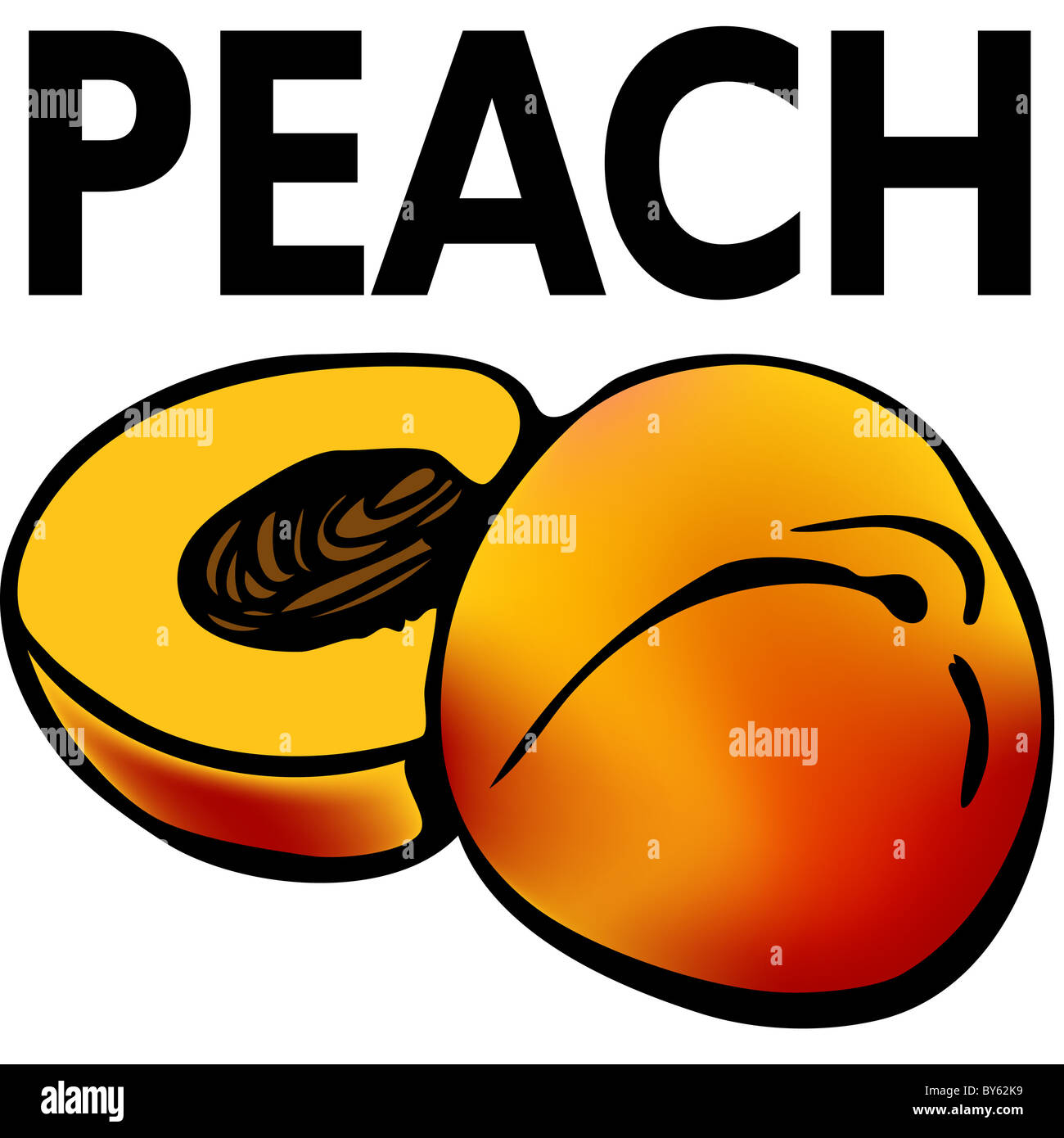 Peach pit art hi-res stock photography and images - Alamy