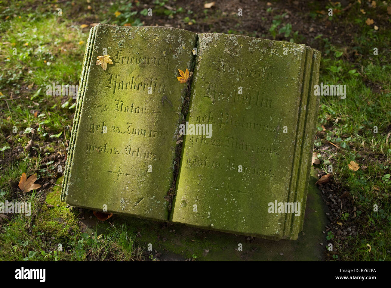 open book as a gravestone marker Stock Photo - Alamy