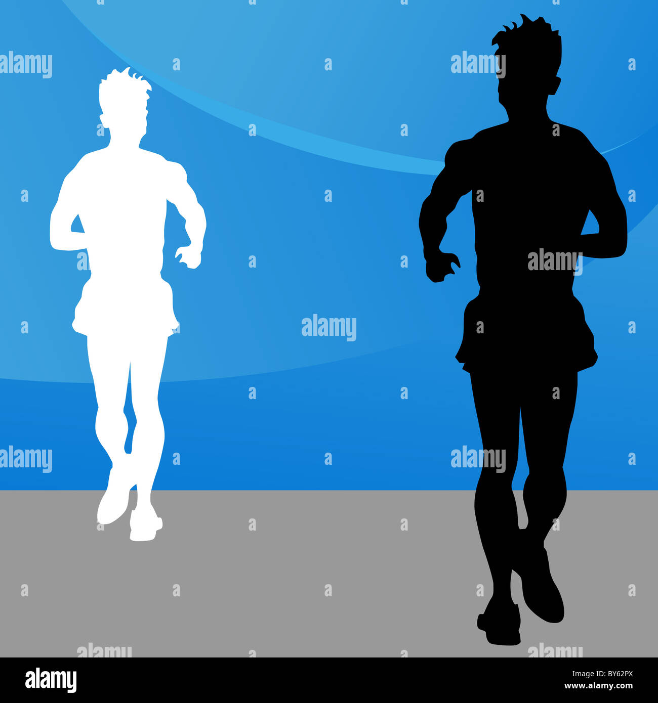 An image of a running man Stock Photo - Alamy