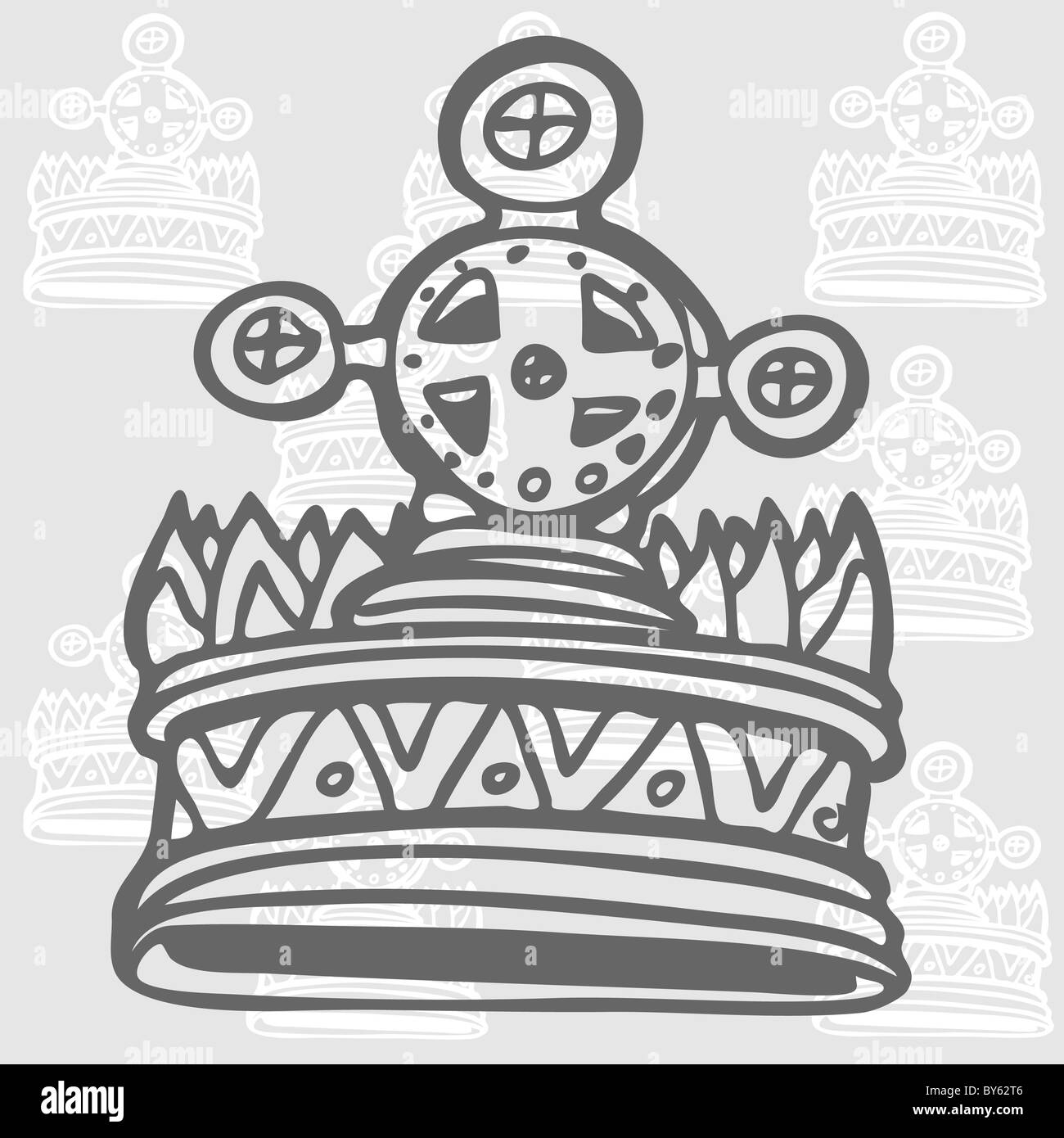 An image of a cross crown Stock Photo - Alamy