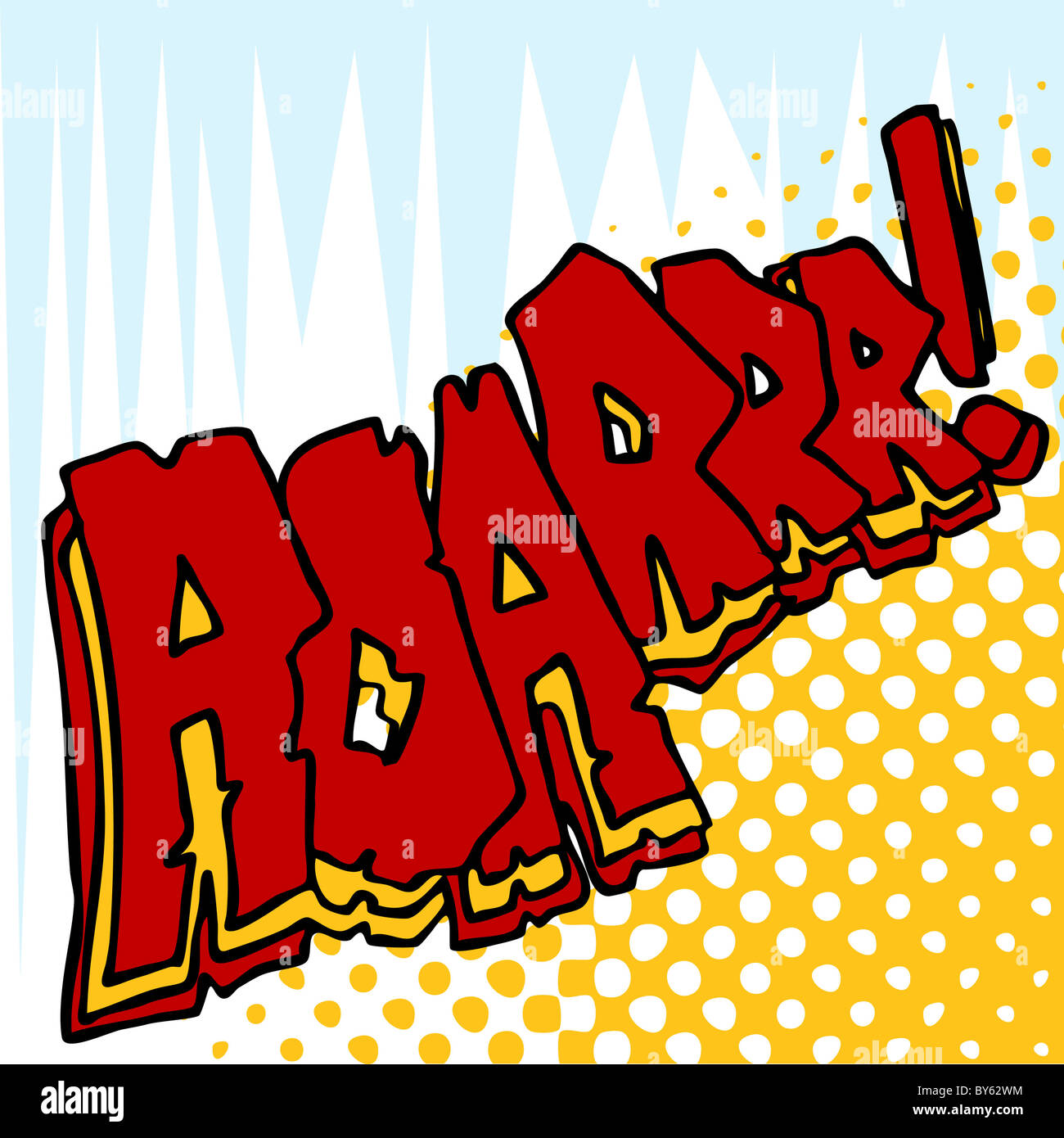 An image of angry roar sound effect text Stock Photo - Alamy