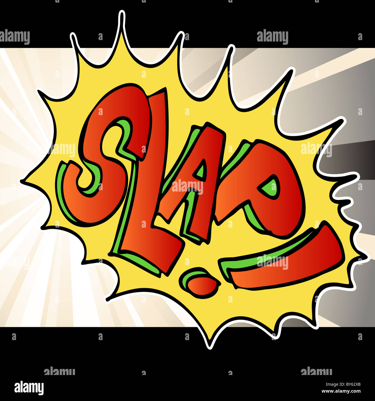 An image of comic book slap noise text background Stock Photo - Alamy