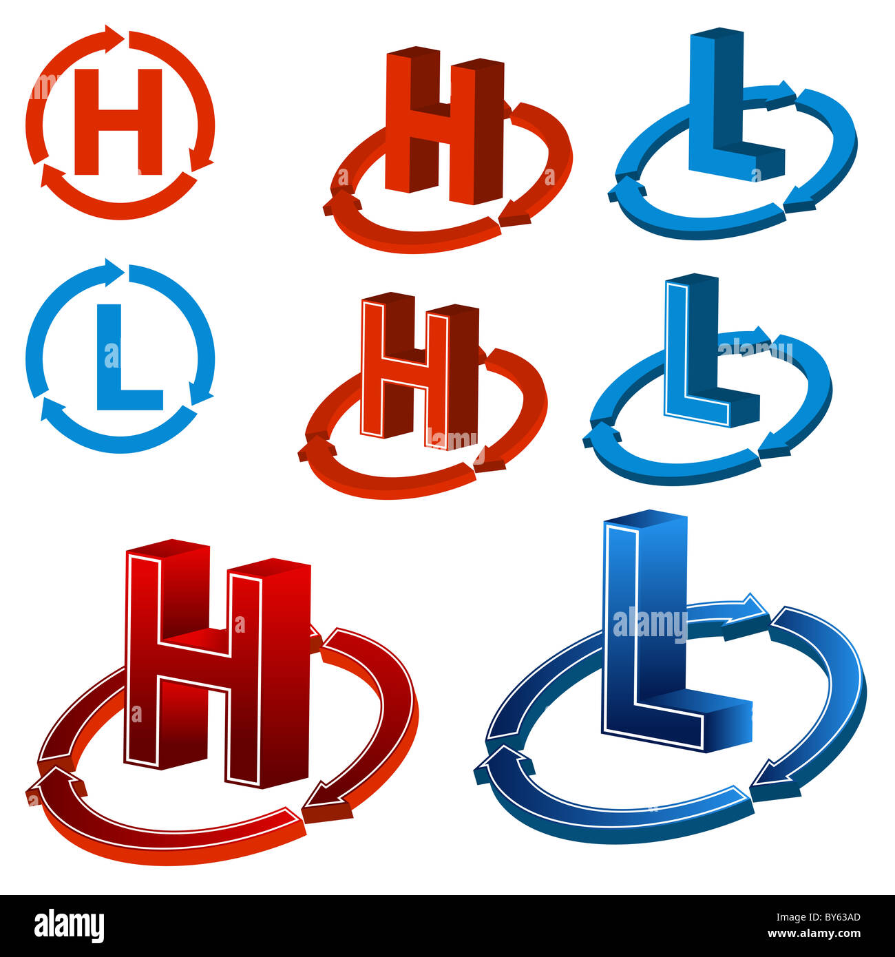 An image of high low weather pressure icons Stock Photo - Alamy