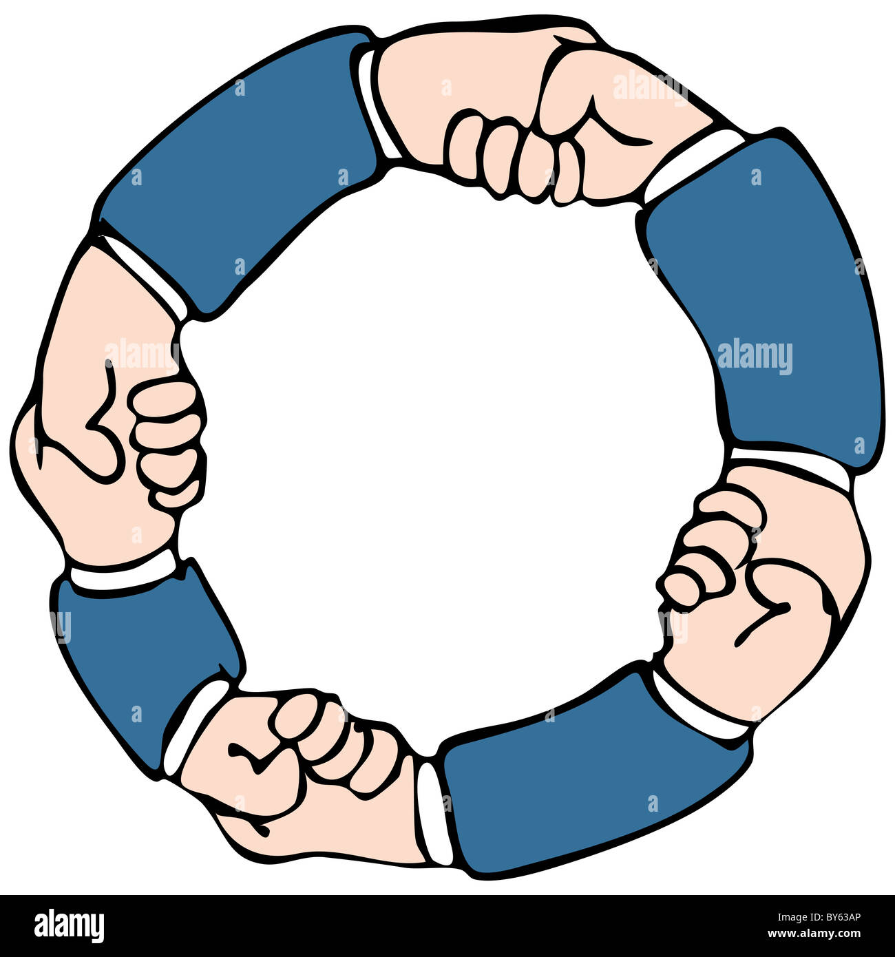 Hands making circle illustration hi-res stock photography and images ...