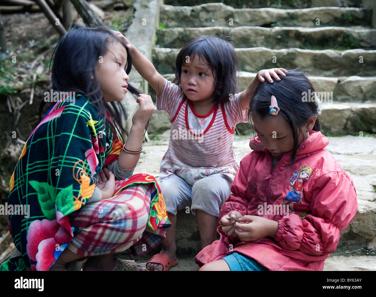 children in a village Stock Photo - Alamy