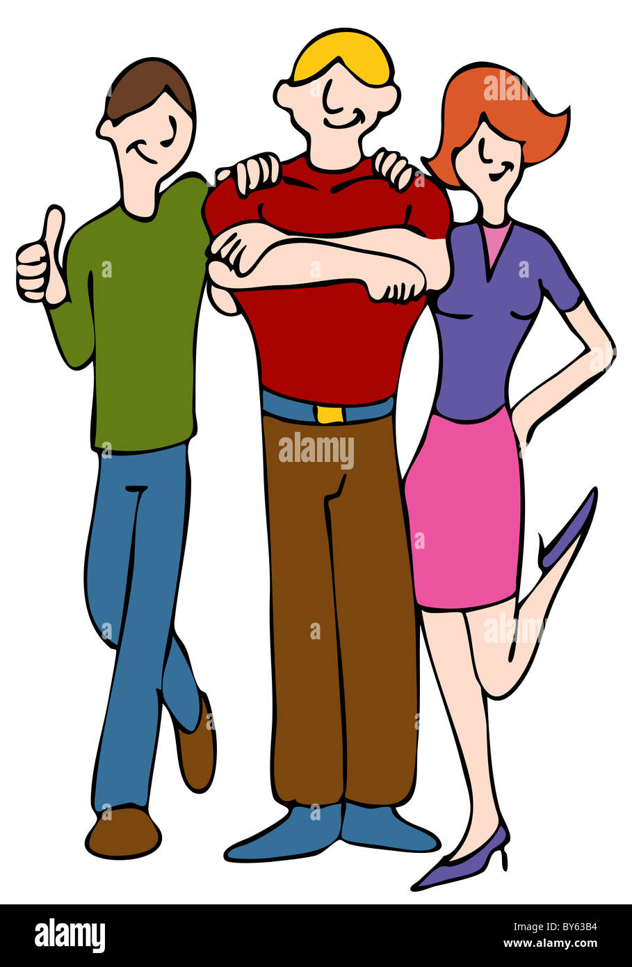 Cartoon illustration woman leaning on hi-res stock photography and ...