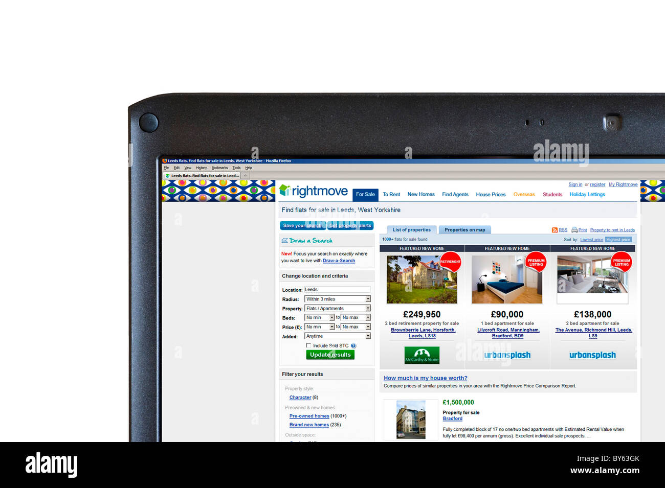 Rightmove property website hi-res stock photography and images - Alamy