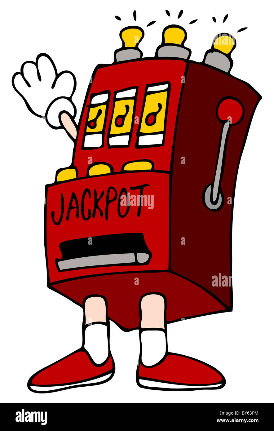 Man gambling machine Cut Out Stock Images & Pictures - Alamy