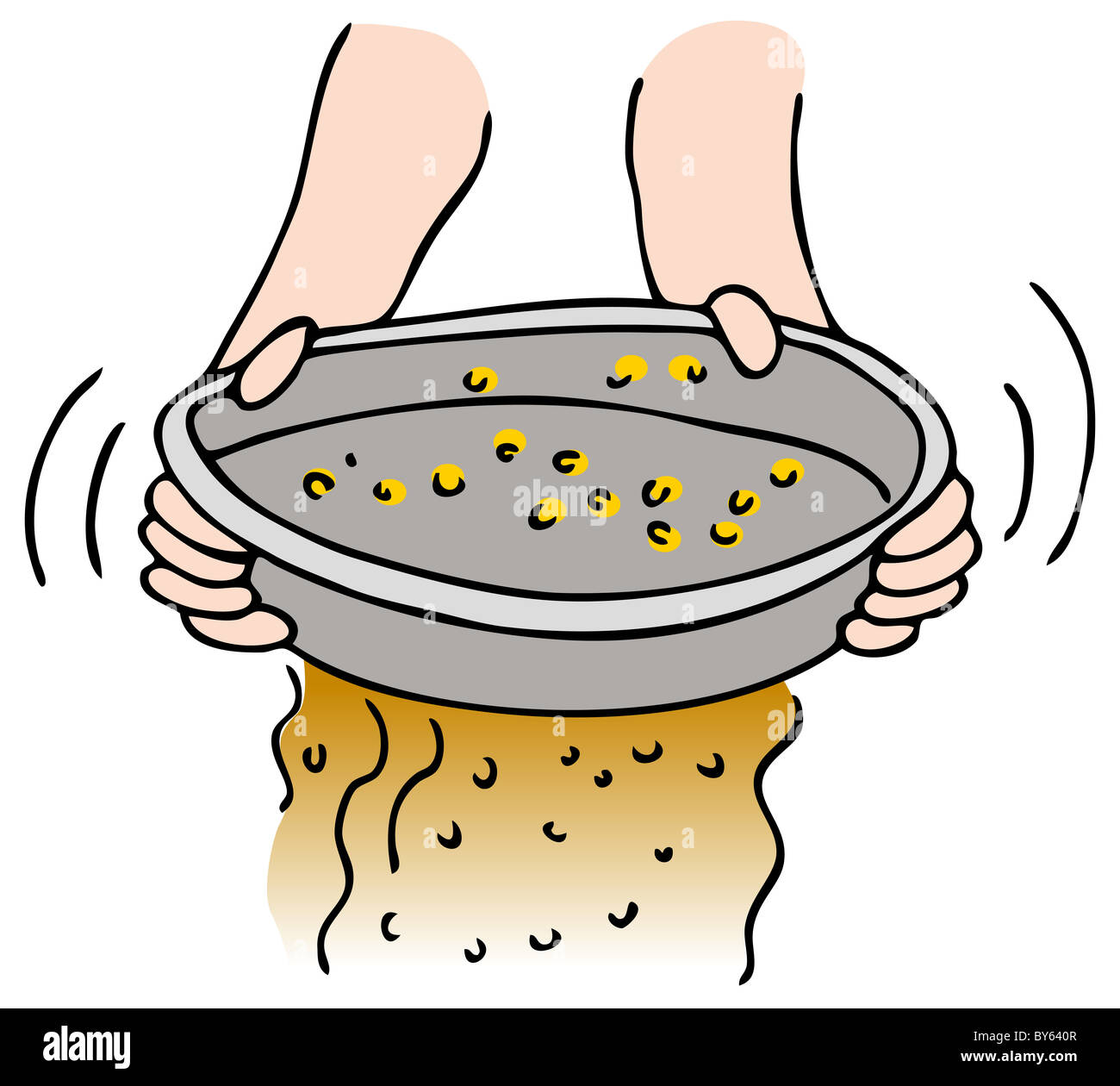 An image of a person panning for gold Stock Photo - Alamy