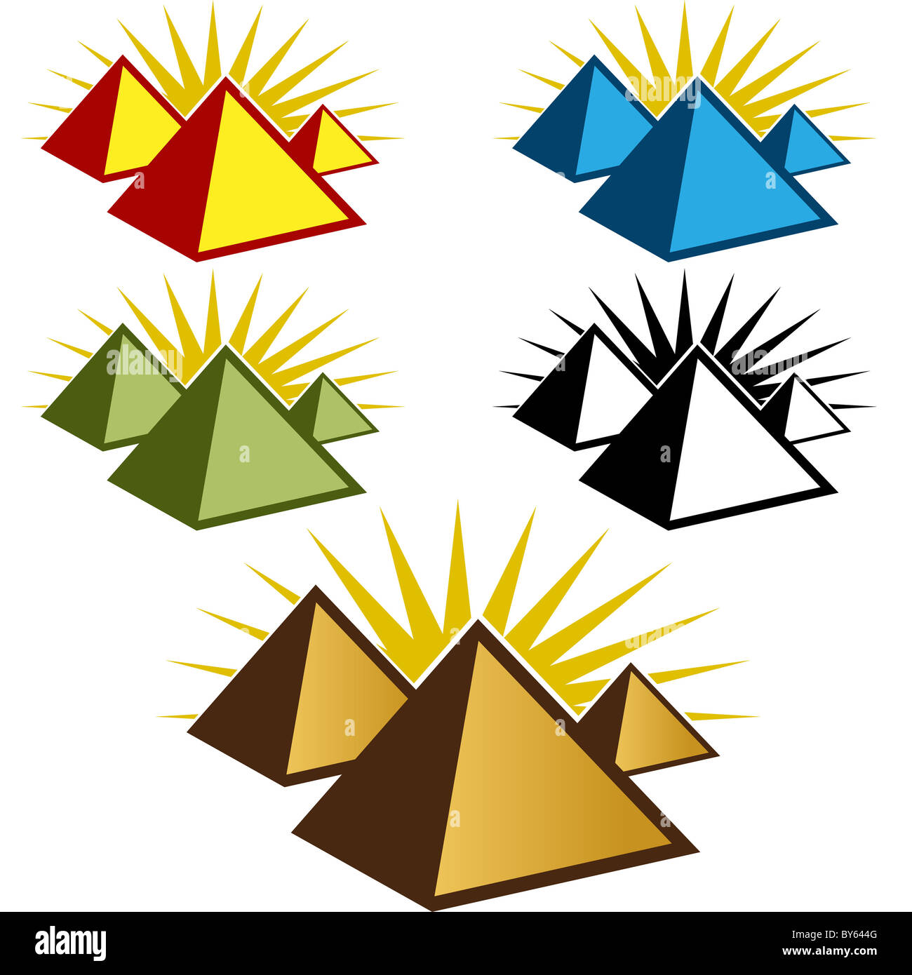 An image of a pyramid icon set Stock Photo - Alamy