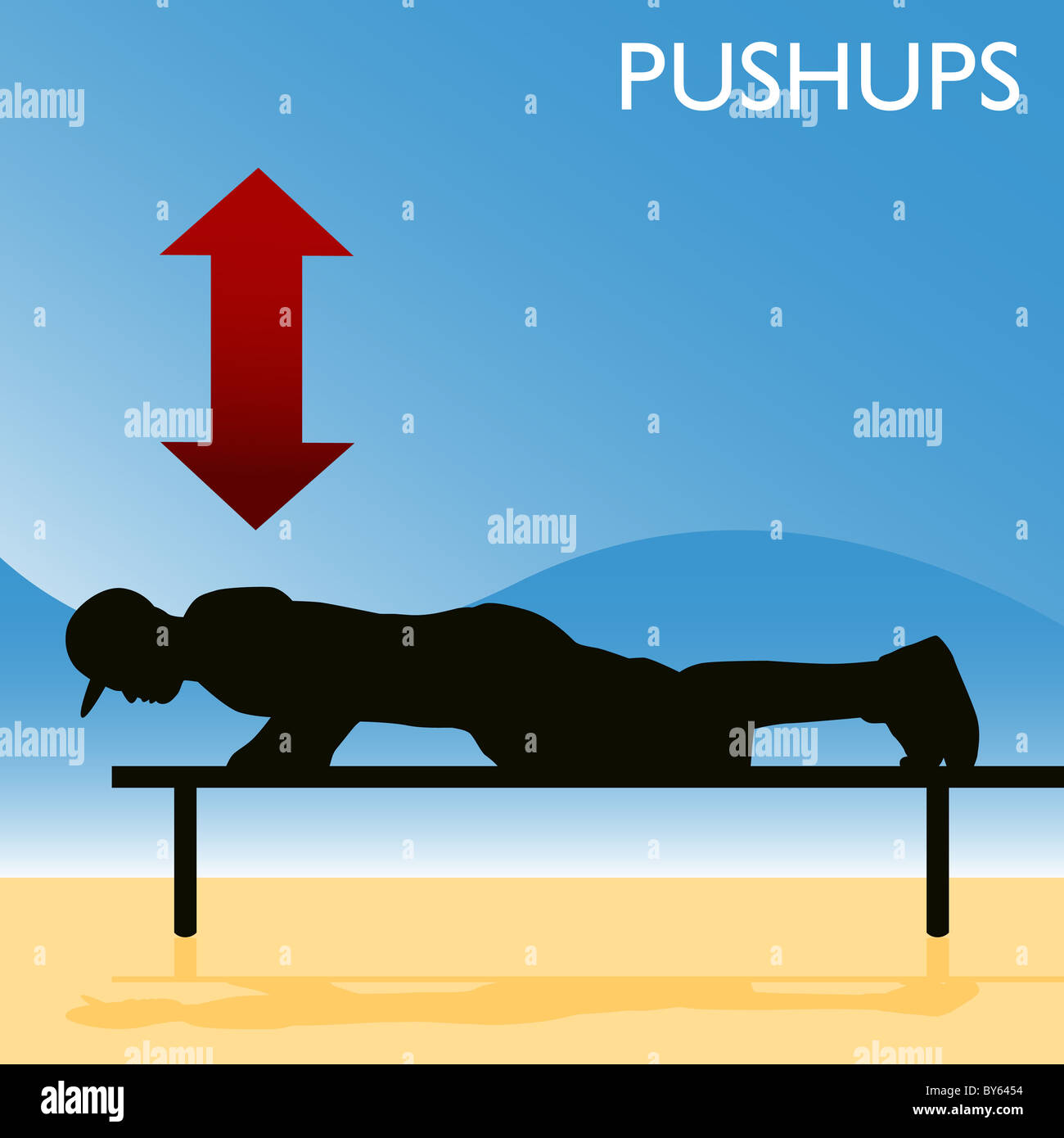An image of a man doing pushups Stock Photo - Alamy