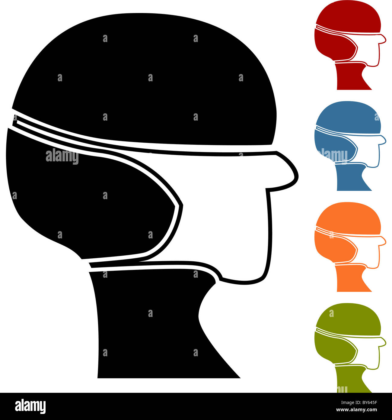 Surgical mask icon set isolated on a white background Stock Photo - Alamy